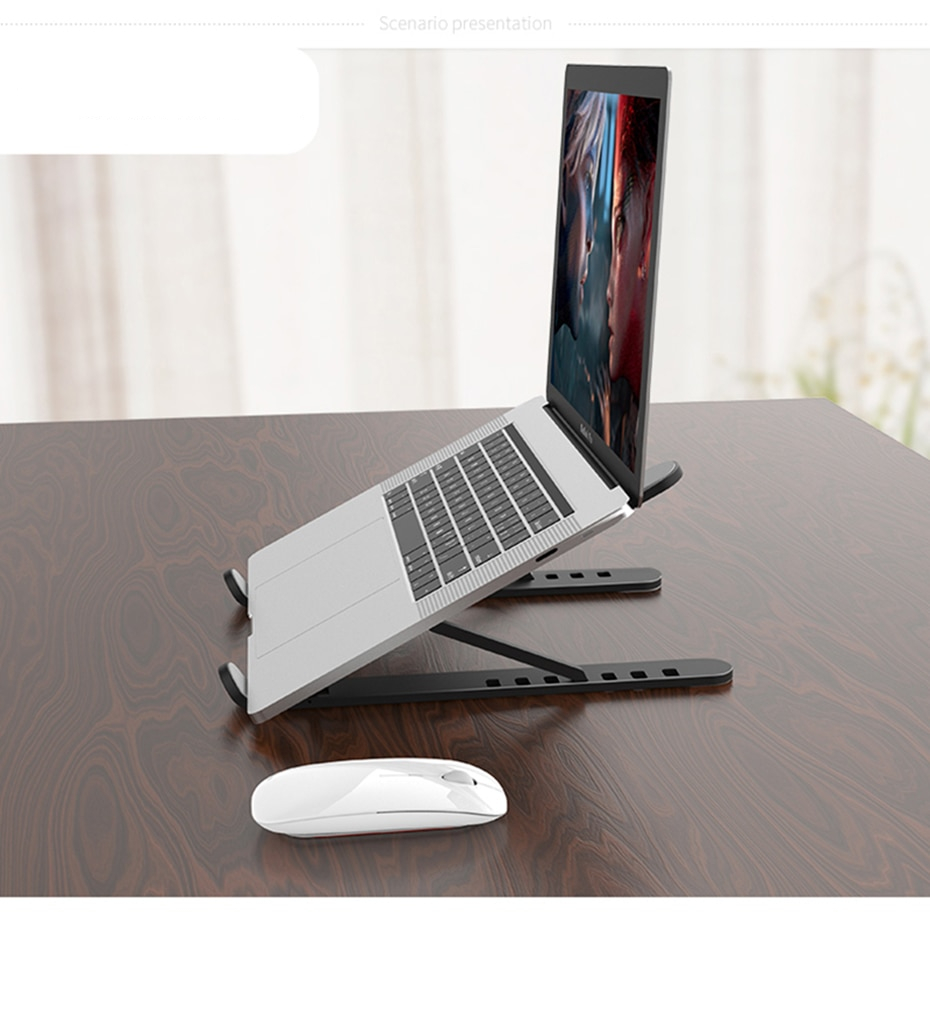 Folding Laptop Stand with Adjustable Angle | Rainbow Cabin